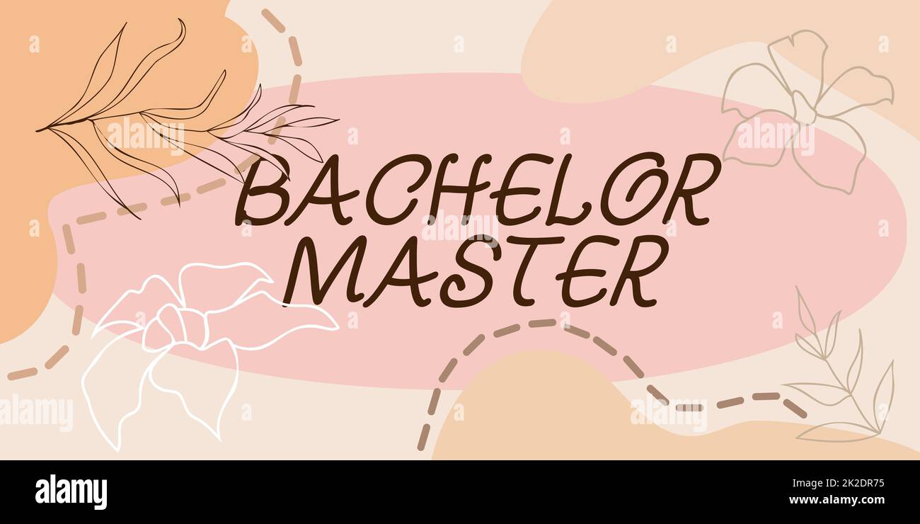 Handwriting text Bachelor Master. Concept meaning An advanced degree ... Handwriting text Bachelor Master. Concept meaning An advanced degree ...