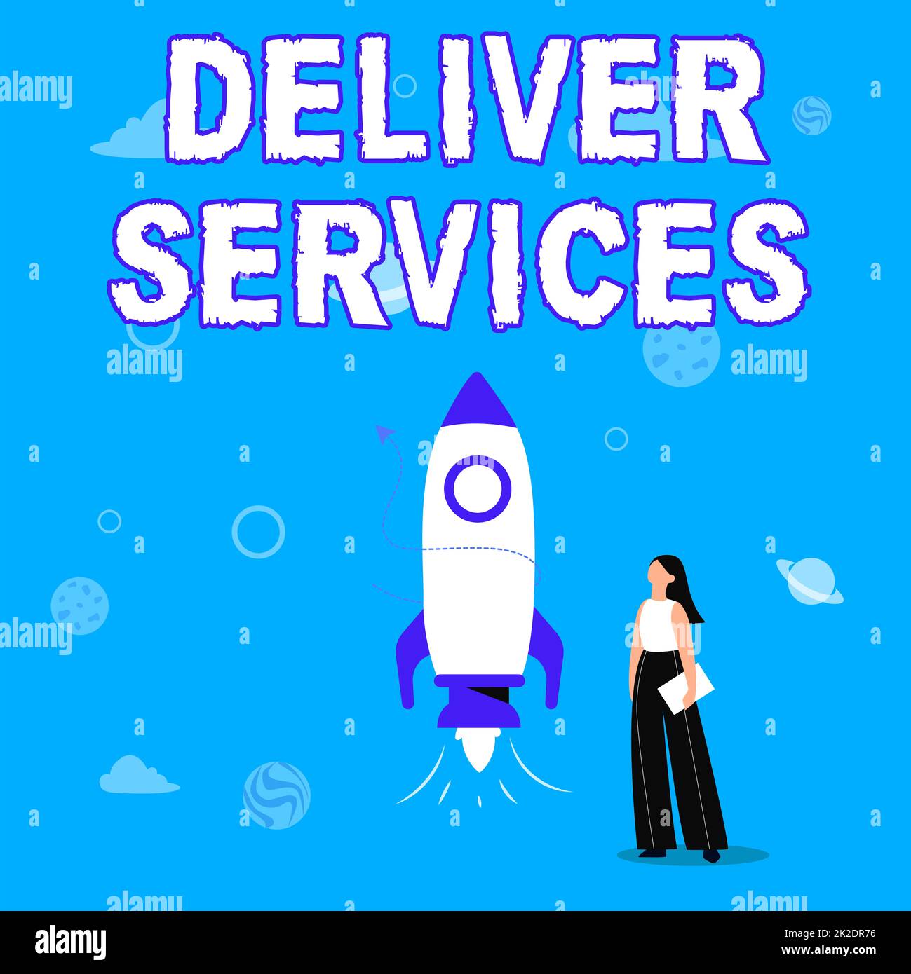 Writing displaying text Deliver Services. Word for the act of providing ...