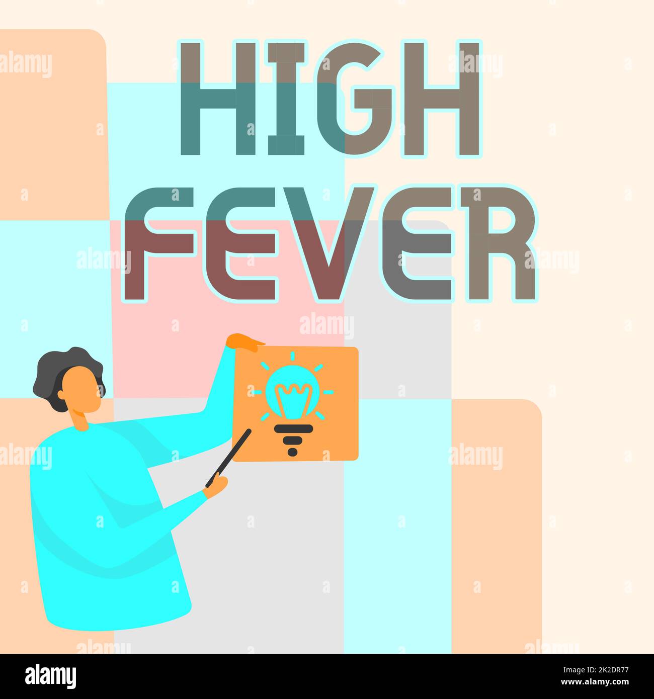 Conceptual caption High Fever. Business overview medical condition ...