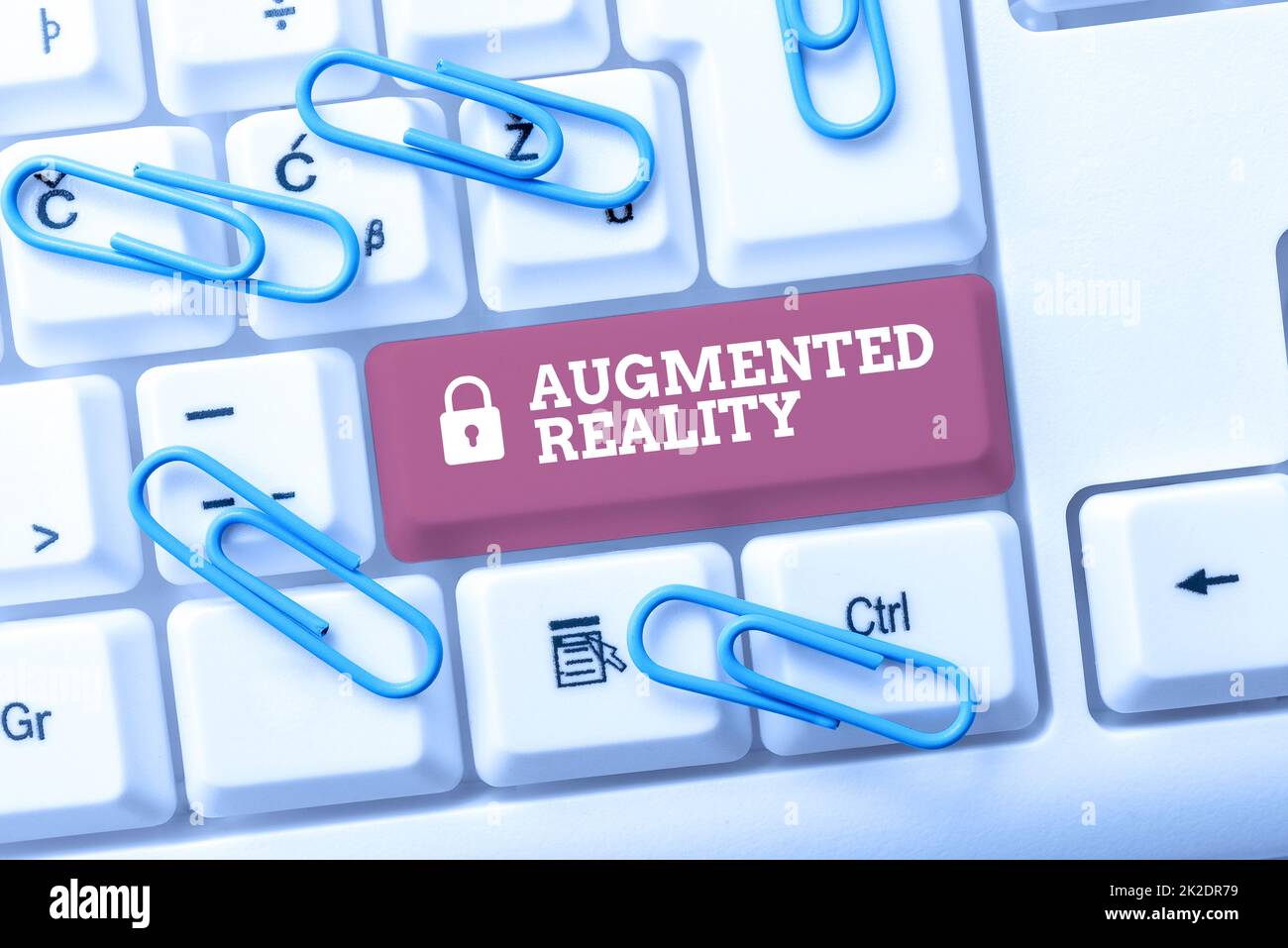 Hand writing sign Augmented Reality. Internet Concept technology that ...