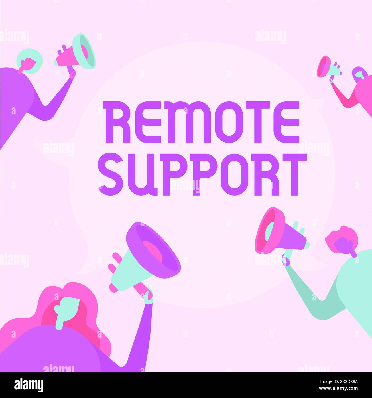 Inspiration showing sign Remote Support. Concept meaning help endusers ...