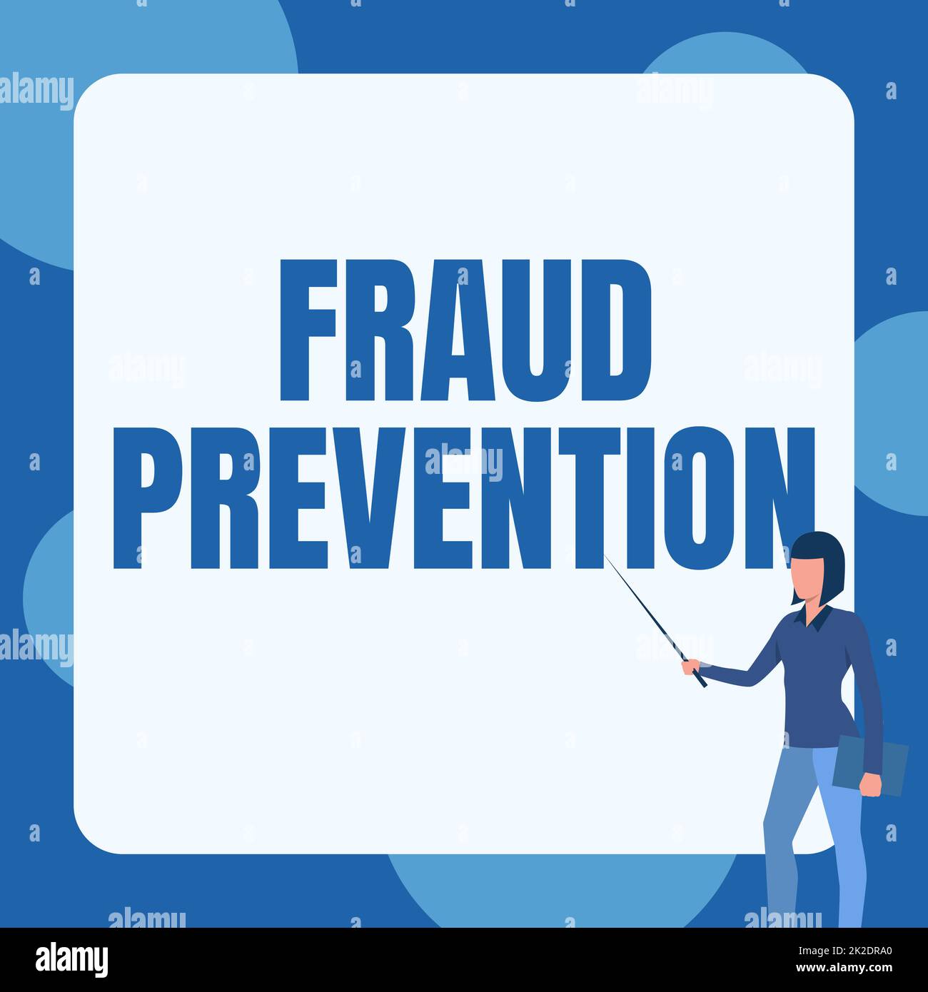 Hand writing sign Fraud Prevention. Business idea stop from doing or ...