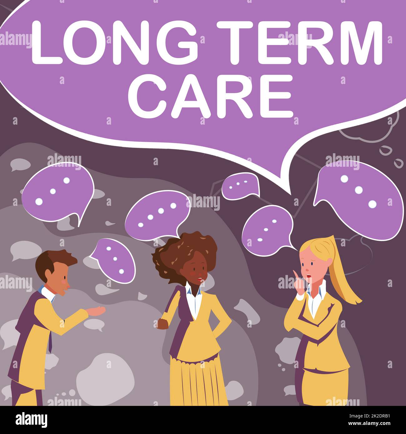 Handwriting text Long Term Care. Business approach Adult medical ...