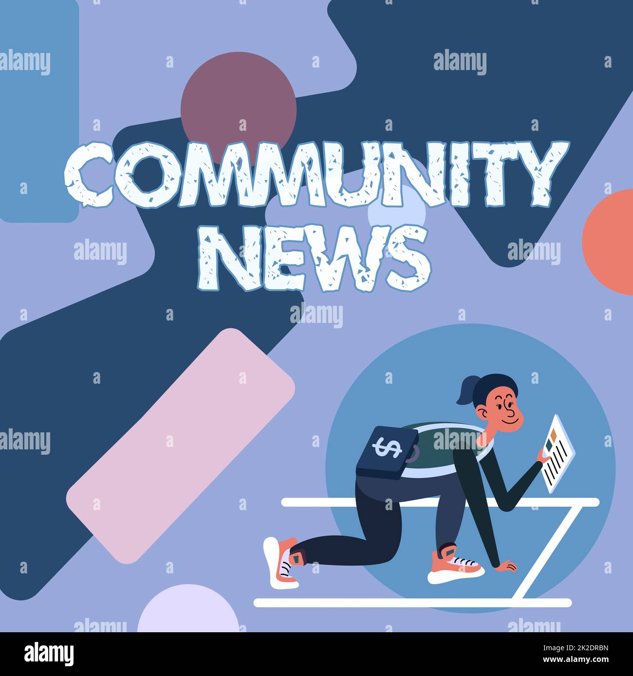 Hand writing sign Community News. Business showcase news coverage that ...