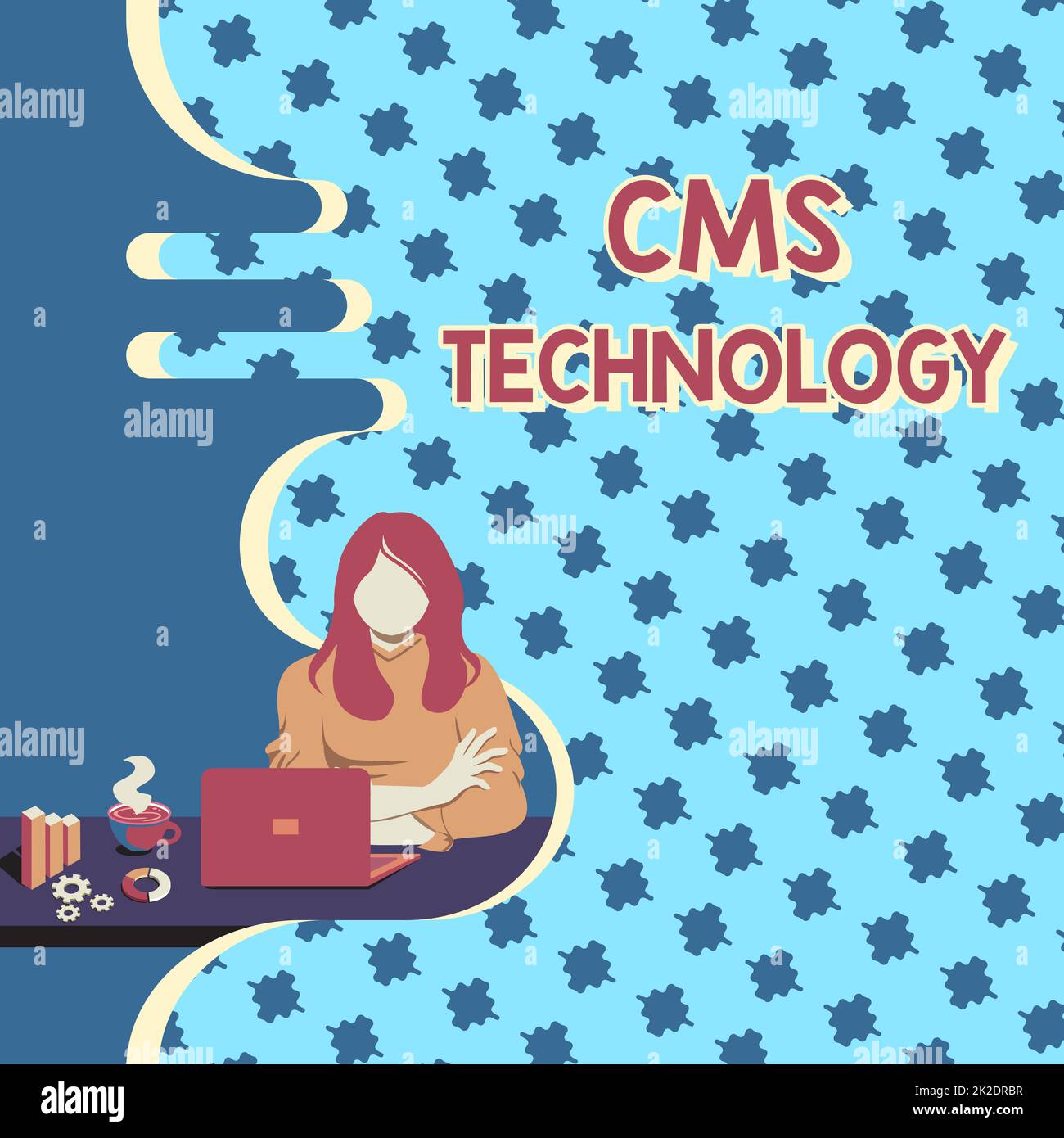 Handwriting text Cms Technology. Business idea programs that are used ...