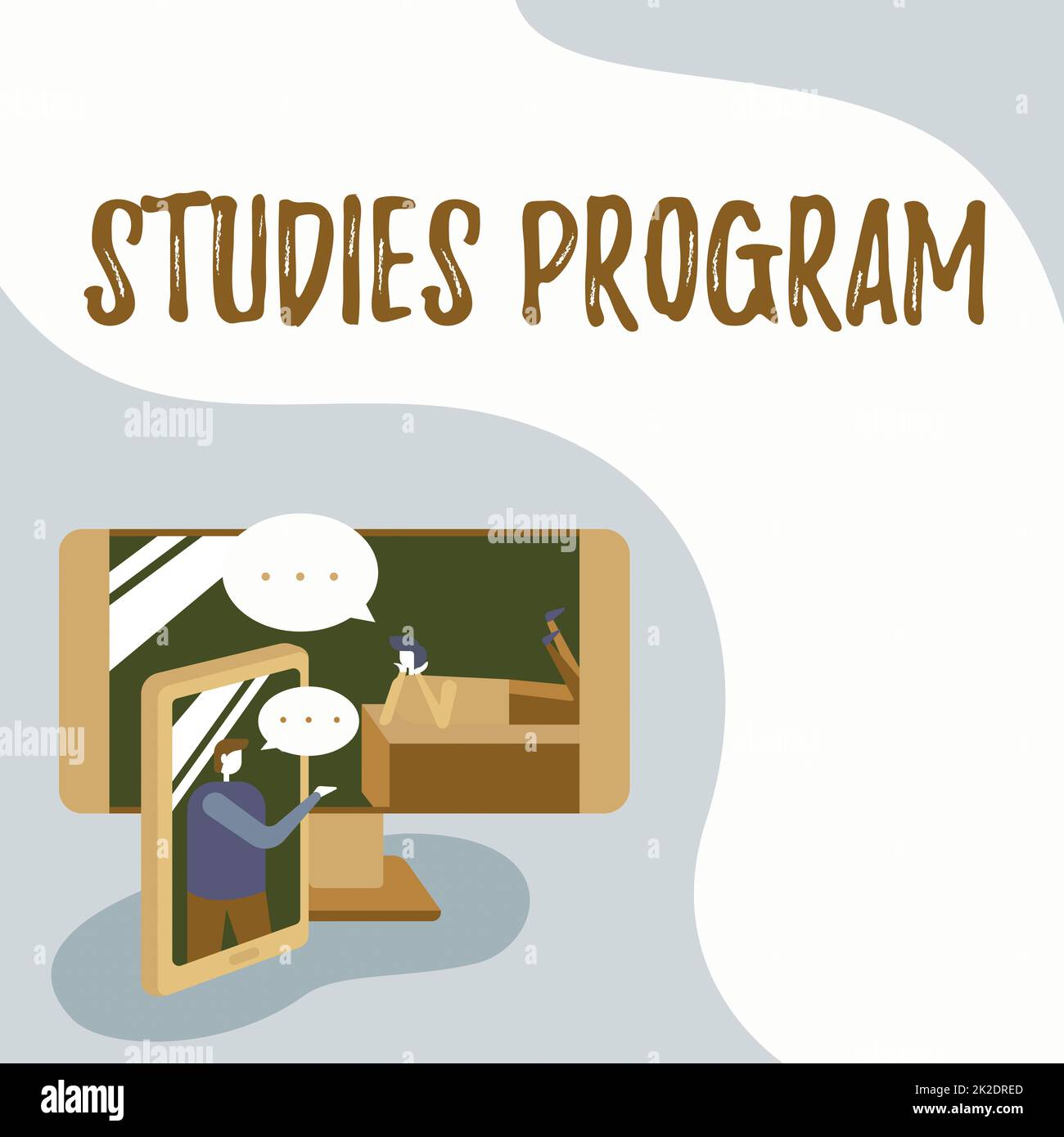 Handwriting text Studies Program. Internet Concept Platform help move ...