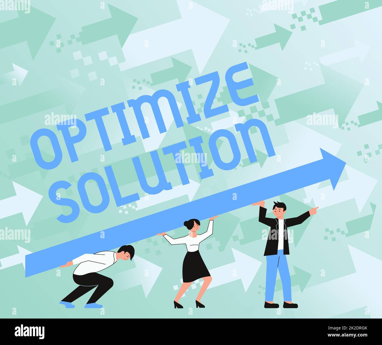 Handwriting text Optimize Solution. Business idea process of finding ...