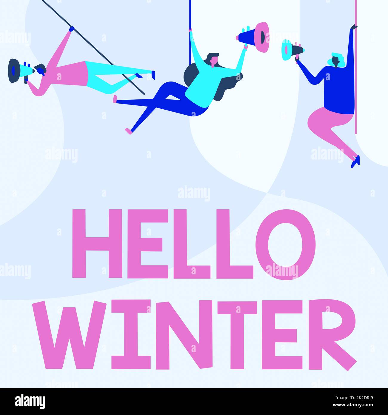 Inspiration showing sign Hello Winter. Word Written on coldest season ...