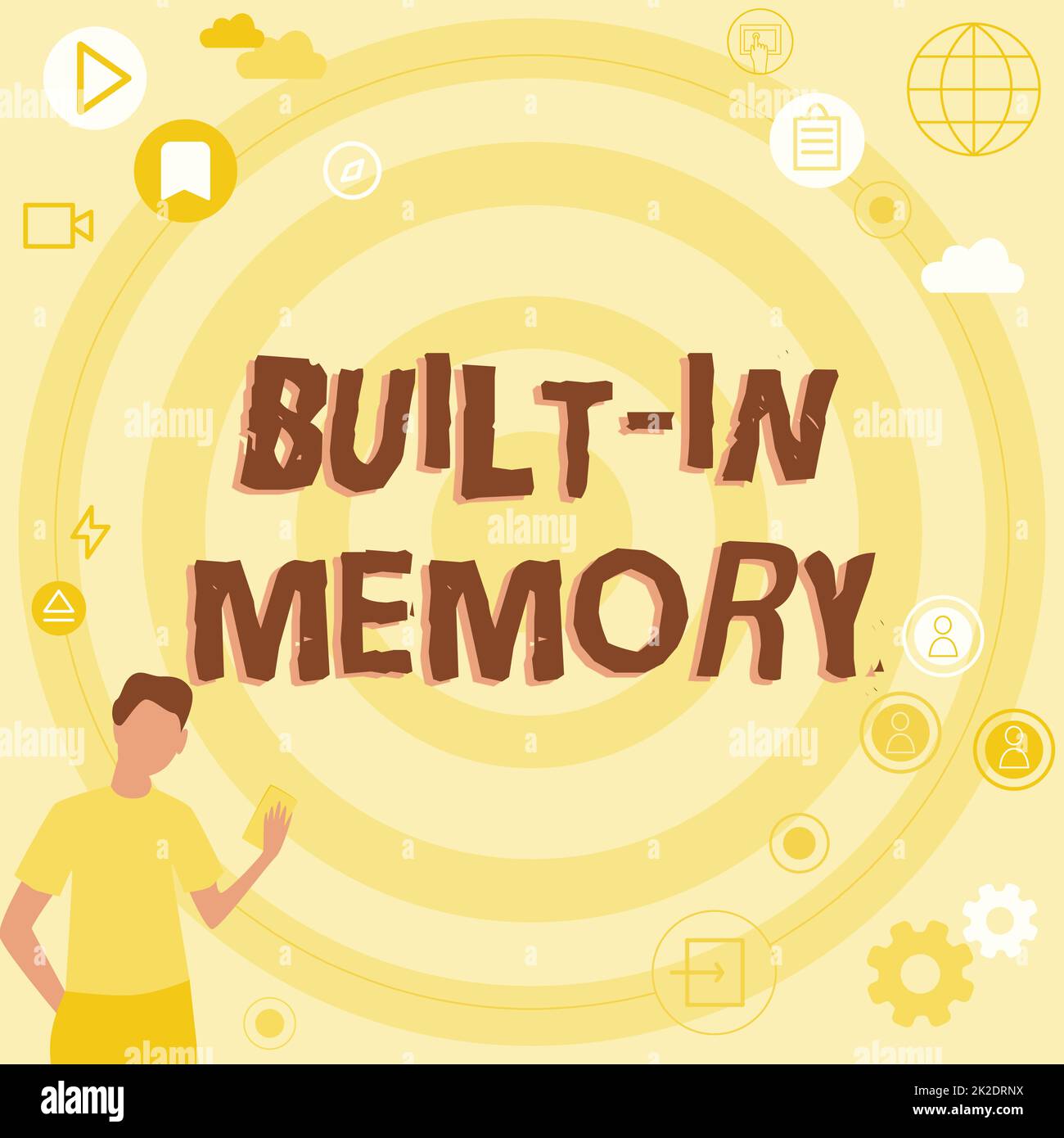 Conceptual caption Built In Memory. Business approach device or feature ...