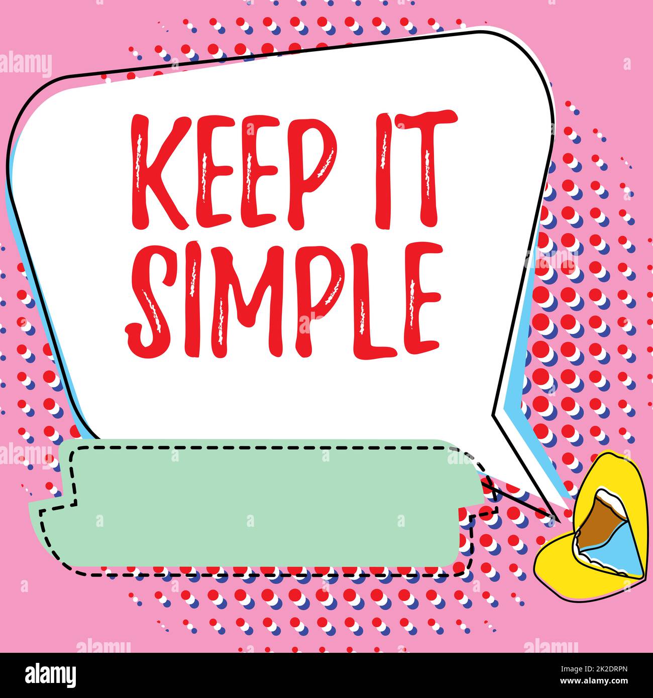 Text sign showing Keep It Simple. Business overview Easy to toss around ...