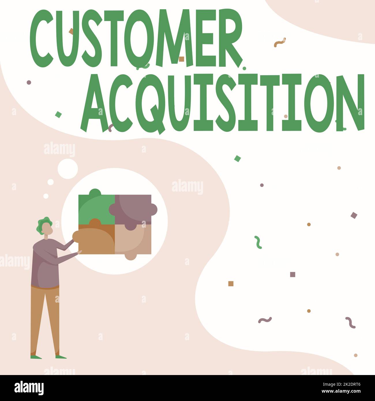 Writing displaying text Customer Acquisition. Business idea persuading ...