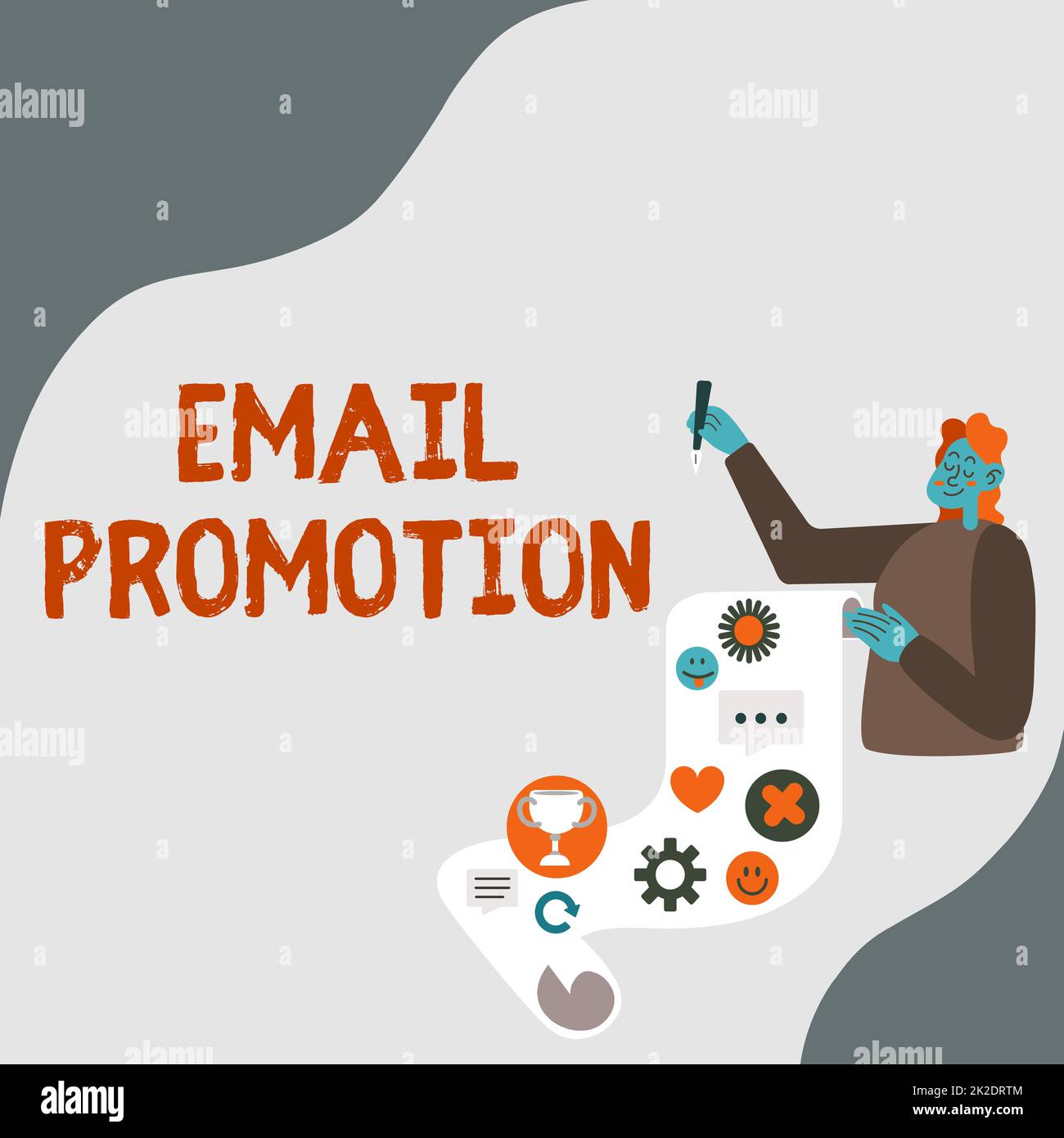 Conceptual caption Email Promotion. Internet Concept commercial ...