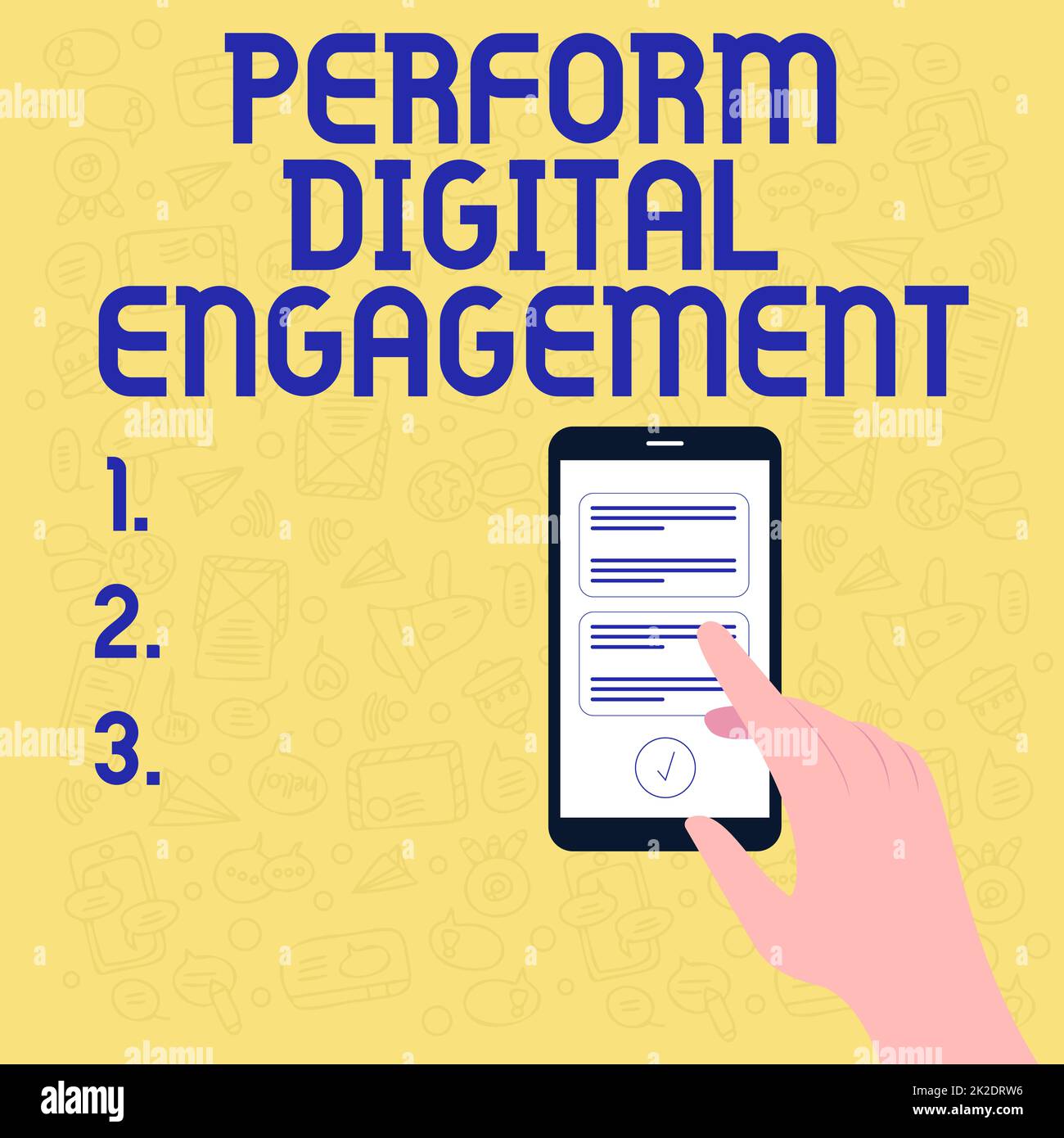 Writing displaying text Perform Digital Engagement. Business overview ...