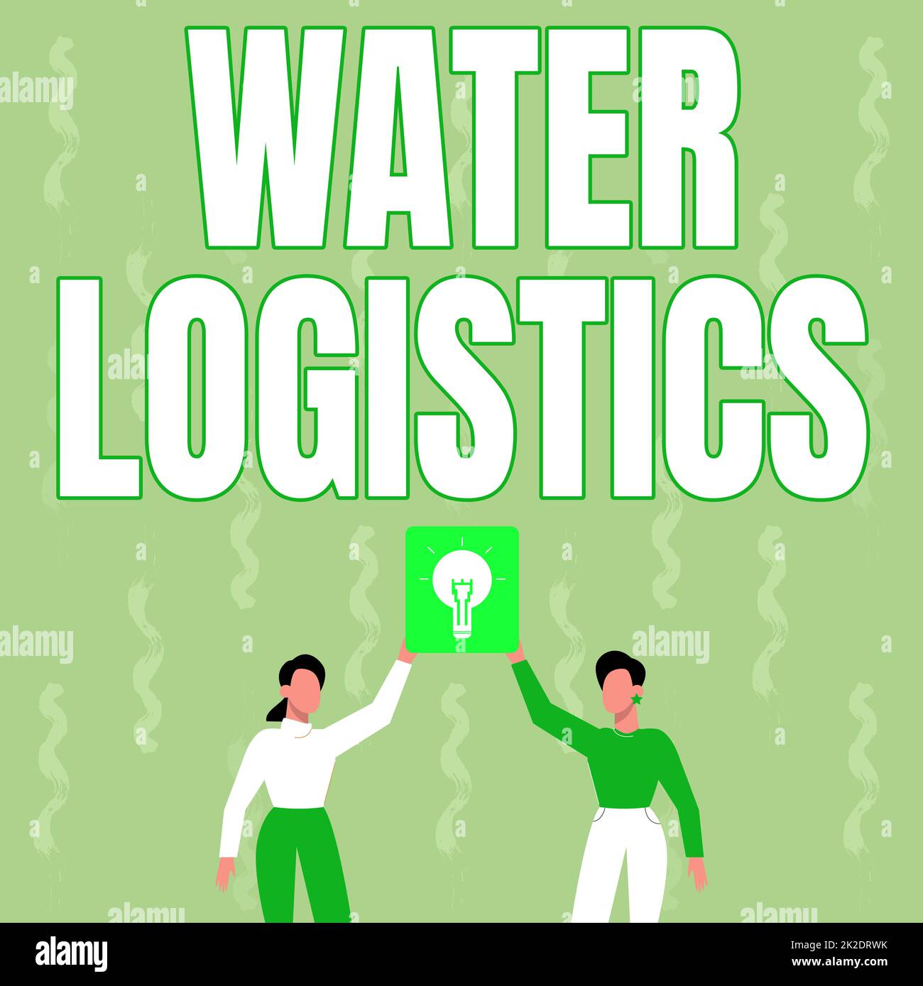 Sign displaying Water Logistics. Concept meaning Water Logistics Two ...