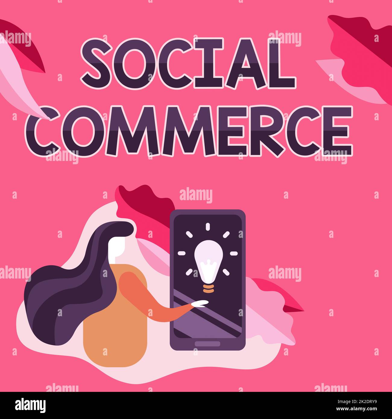 Writing Displaying Text Social Commerce Business Approach Uses Social