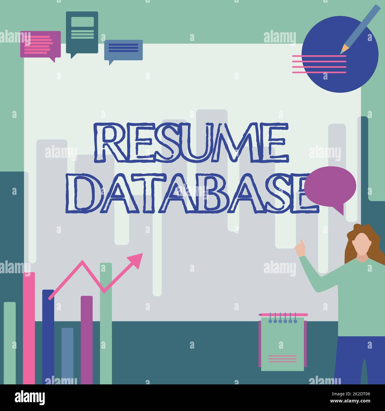 Text sign showing Resume Database. Business showcase database of ...