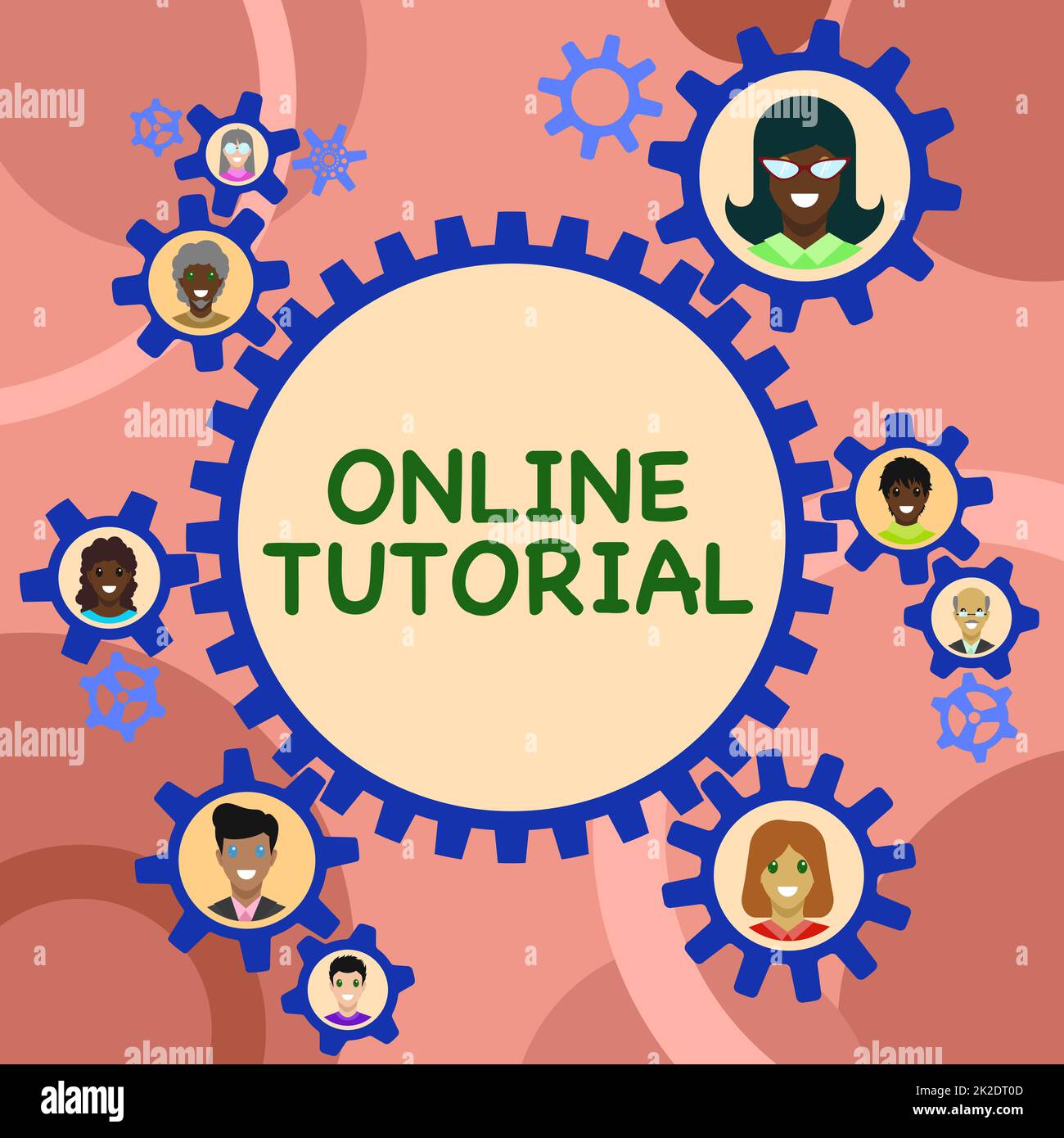 Text showing inspiration Online Tutorial. Business approach process of ...