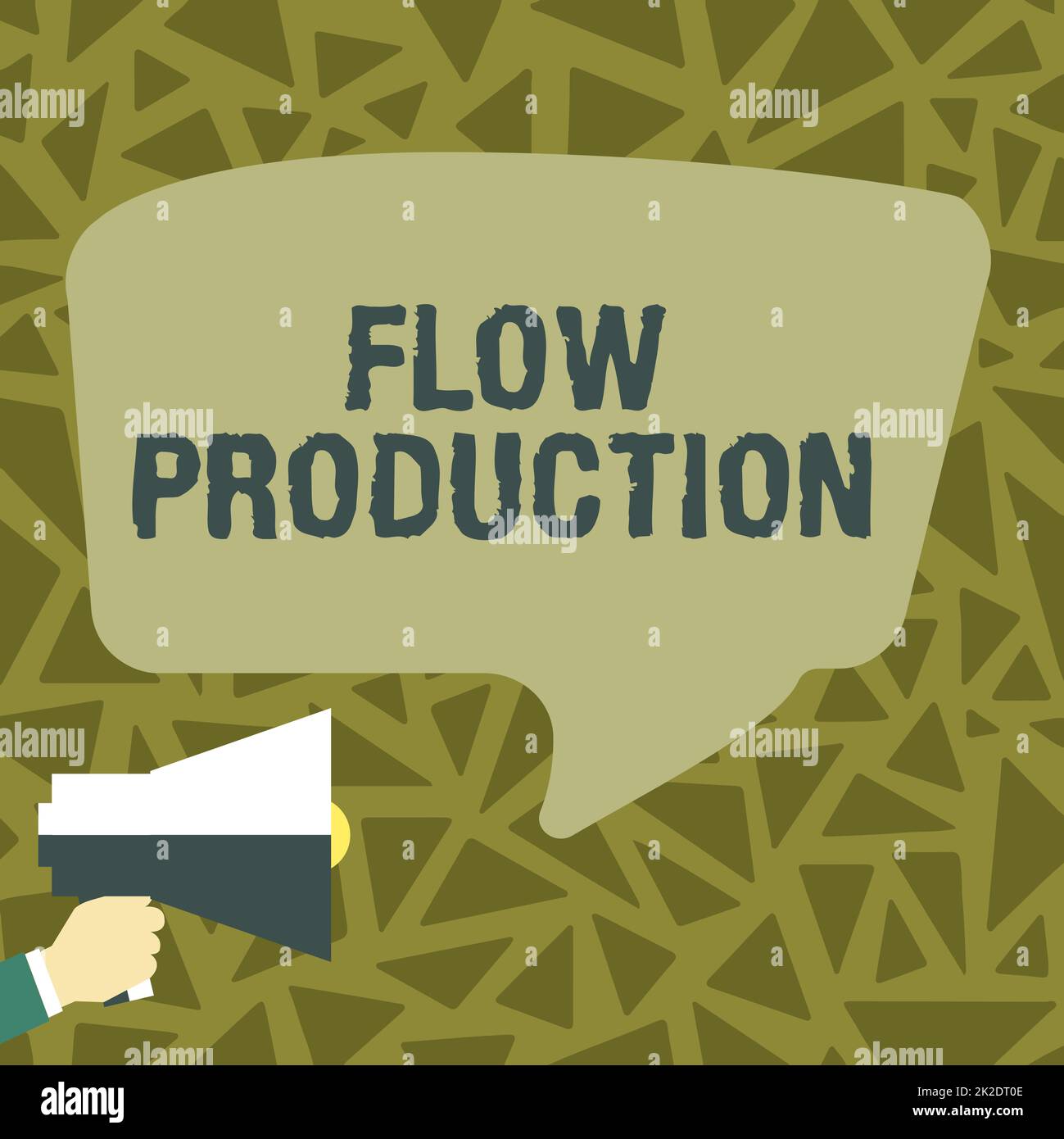Writing displaying text Flow Production. Business concept items are ...