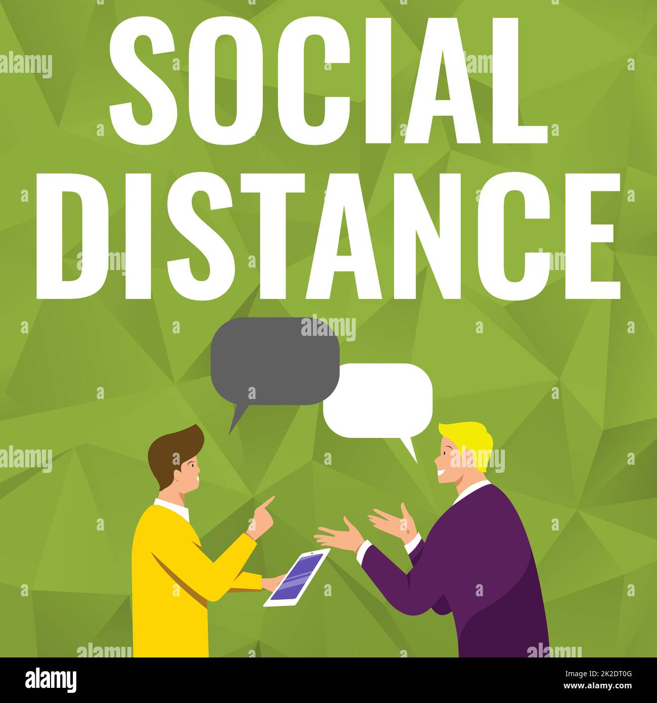 Text showing inspiration Social Distance. Business showcase degree of ...
