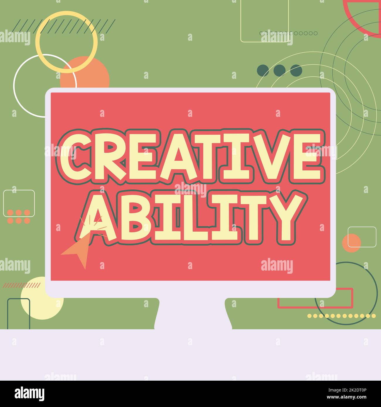 Text showing inspiration Creative Ability. Word for able to function at ...