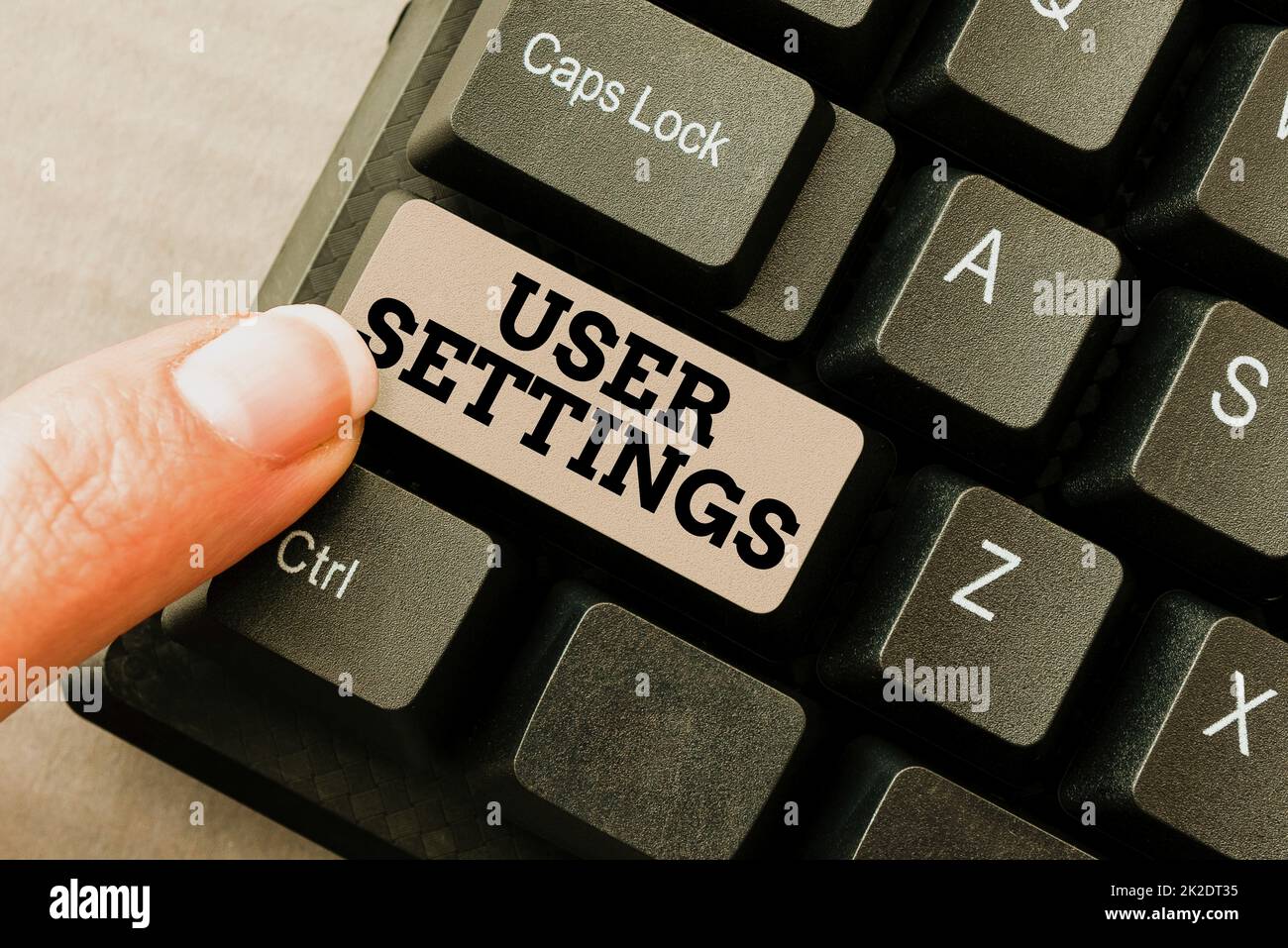 Handwriting Text User Settings Internet Concept Configuration Of
