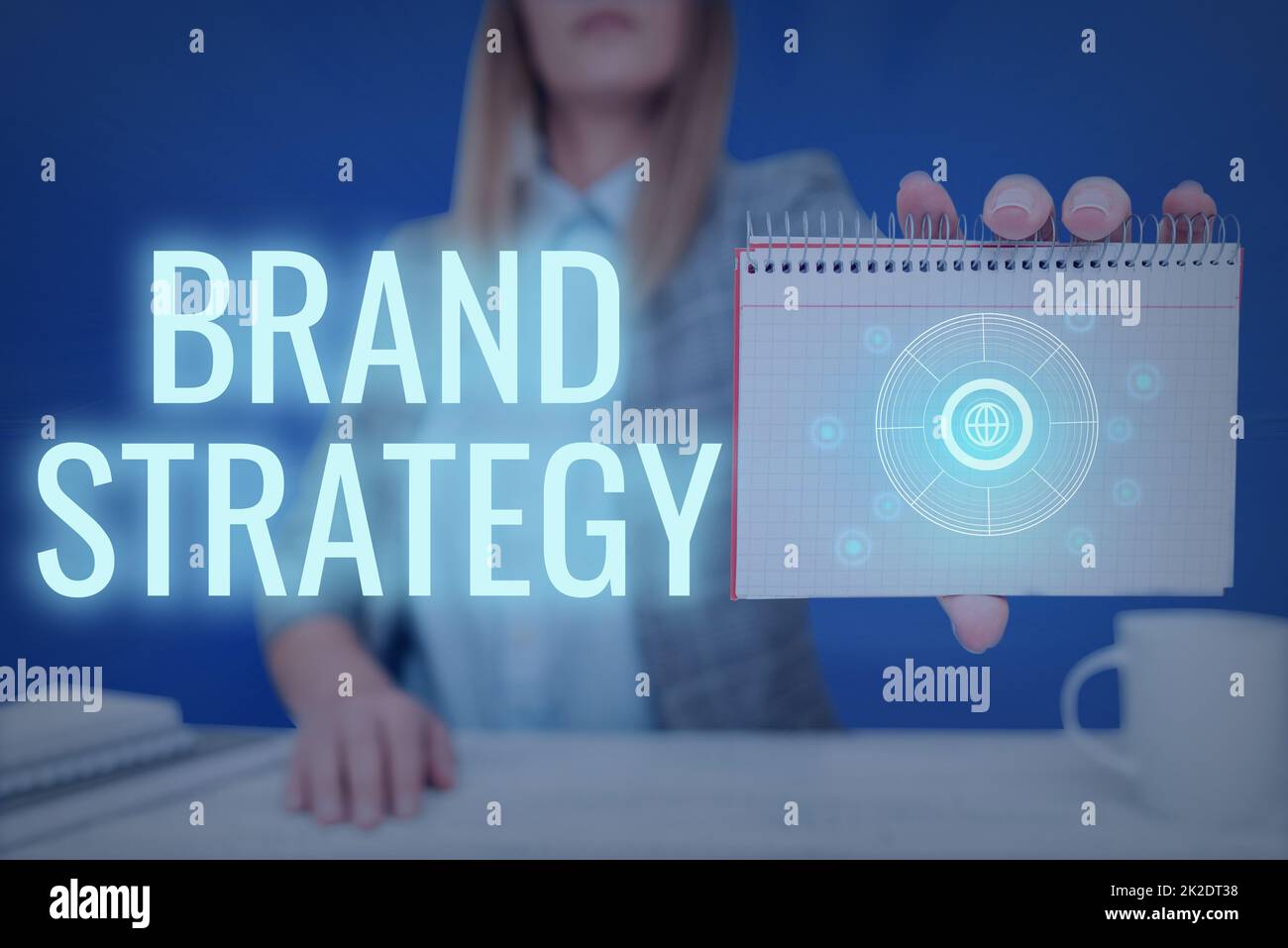 Conceptual caption Brand Strategy. Internet Concept Long term marketing ...