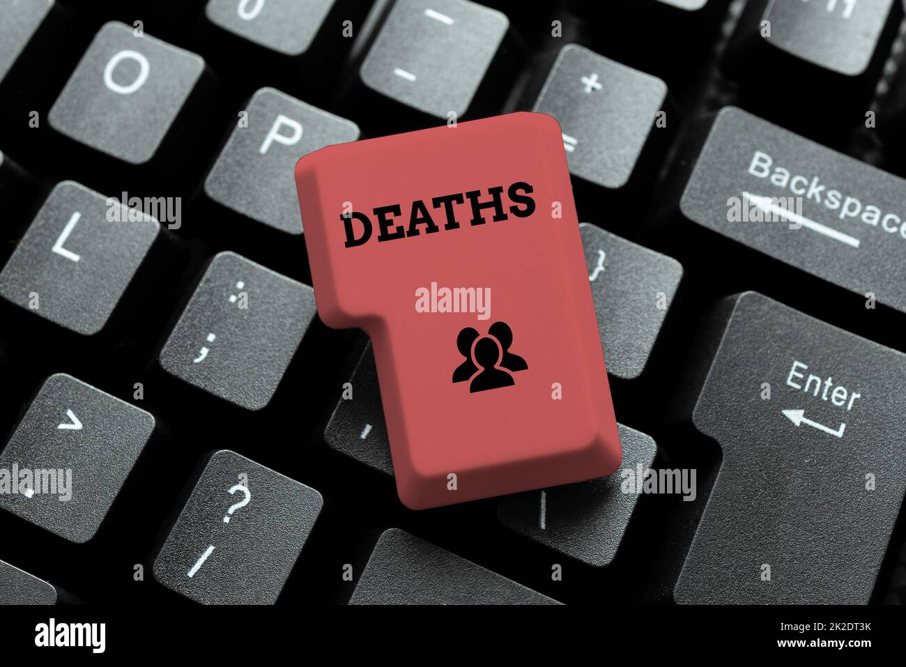 Text sign showing Deaths. Business approach permanent cessation of all ...