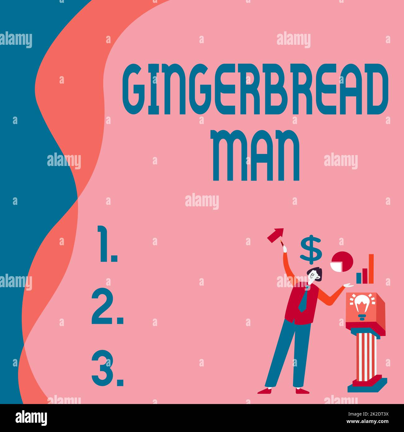 Handwriting text Gingerbread Man. Business overview cookie made of ...