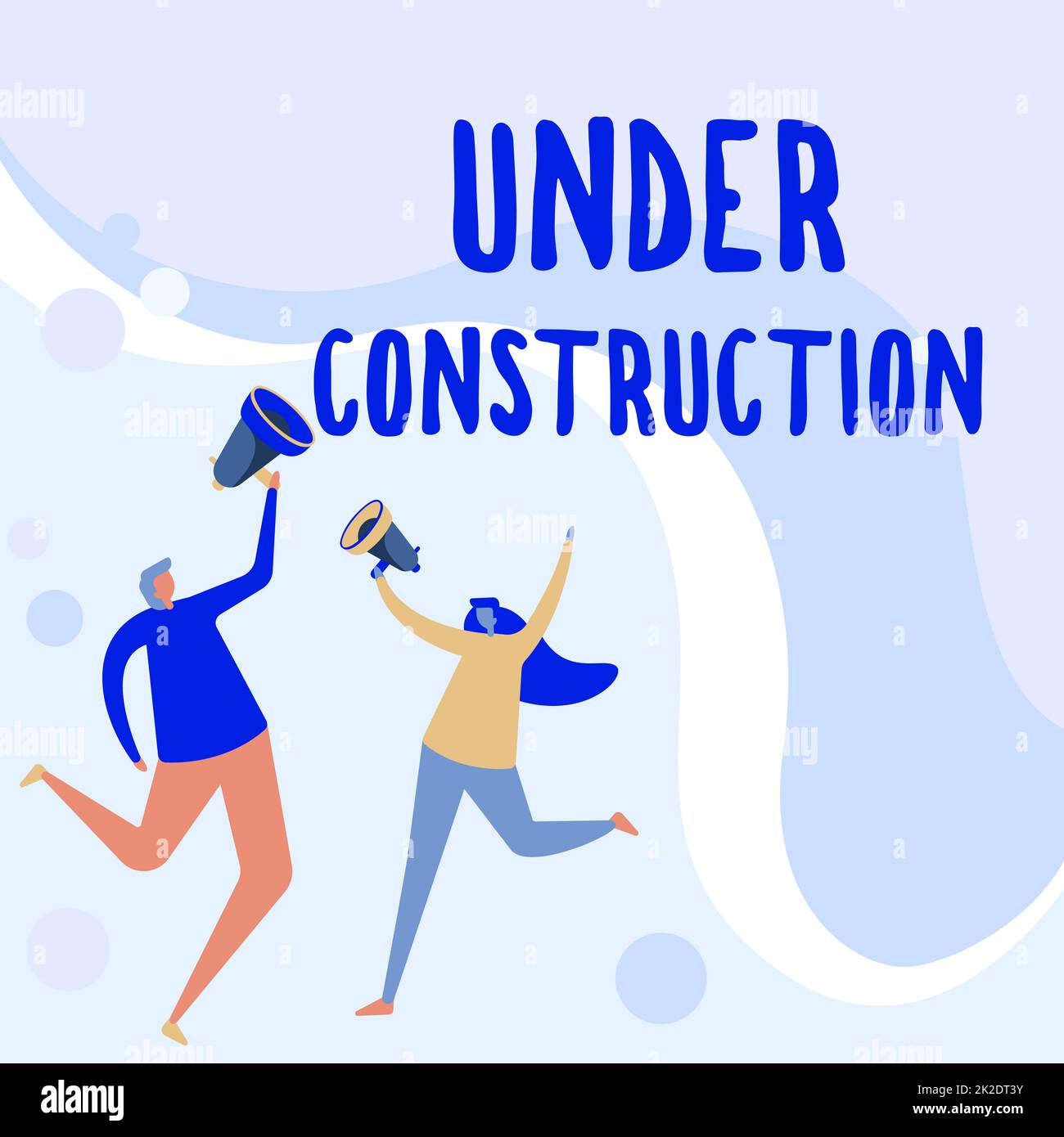 Sign displaying Under Construction. Business idea project that is ...