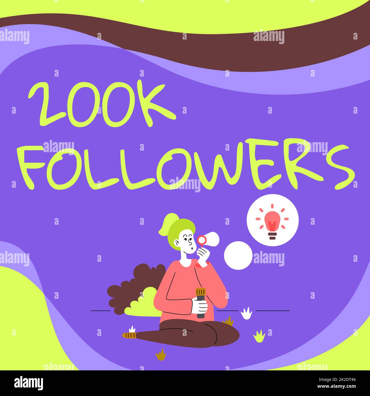 Conceptual display 200K Followers. Business idea number of individuals ...