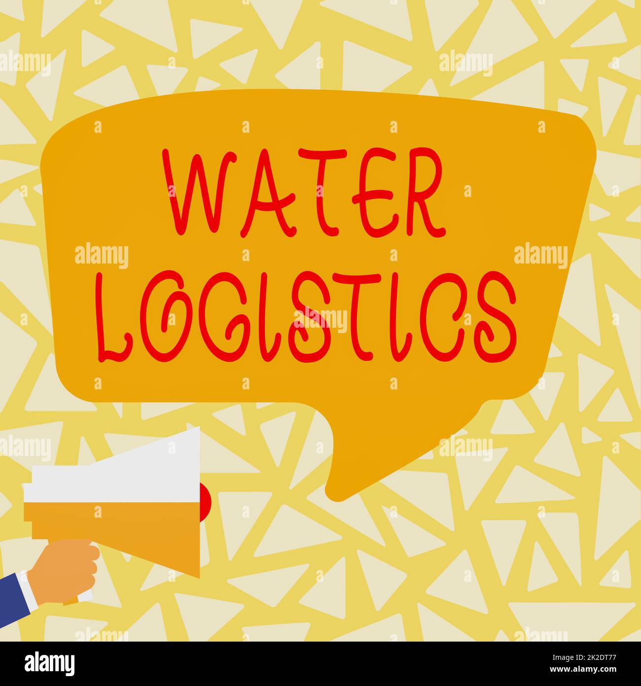 Text caption presenting Water Logistics. Business approach Water ...