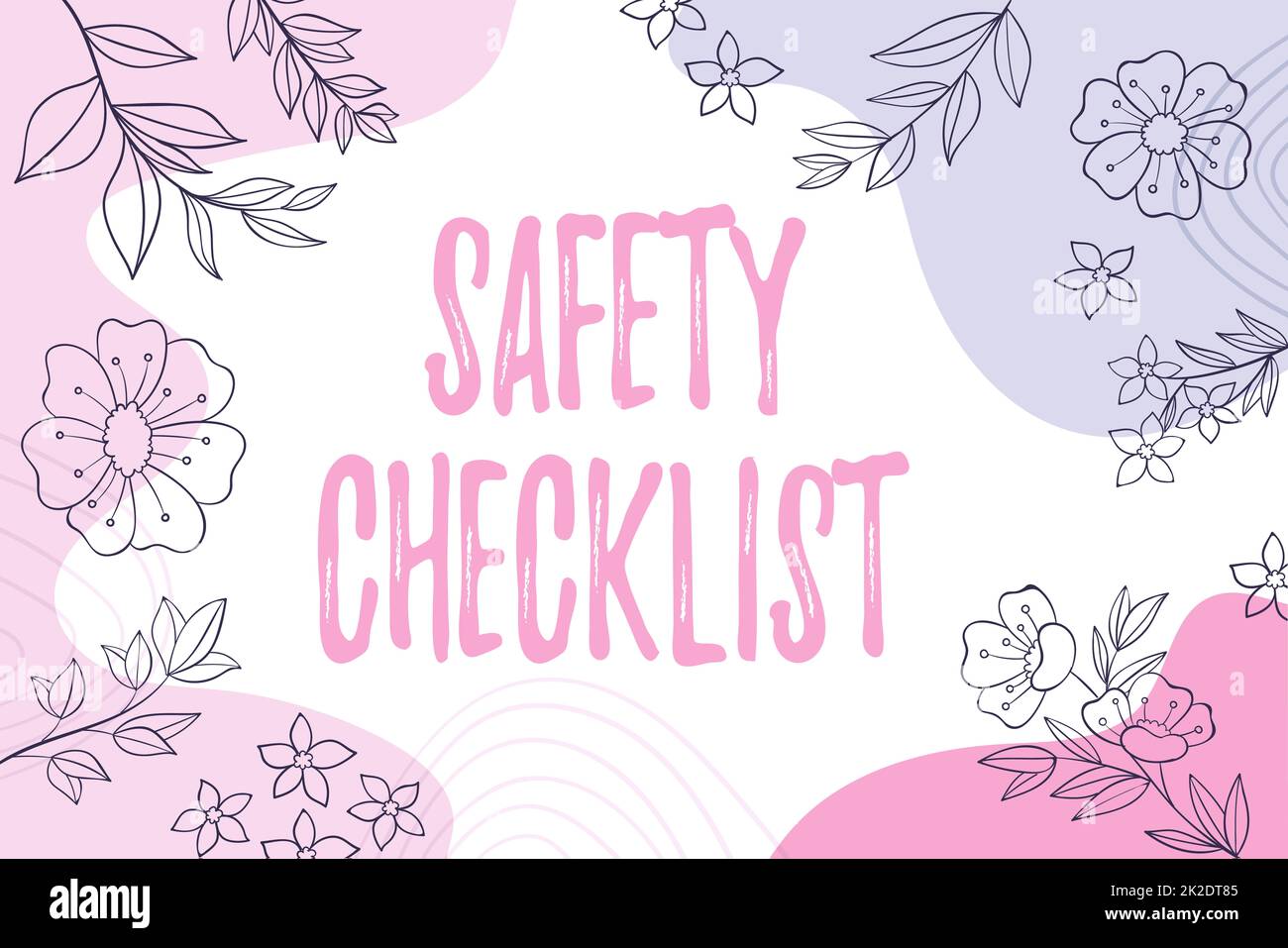 Conceptual display Safety Checklist. Business idea list of items you ...