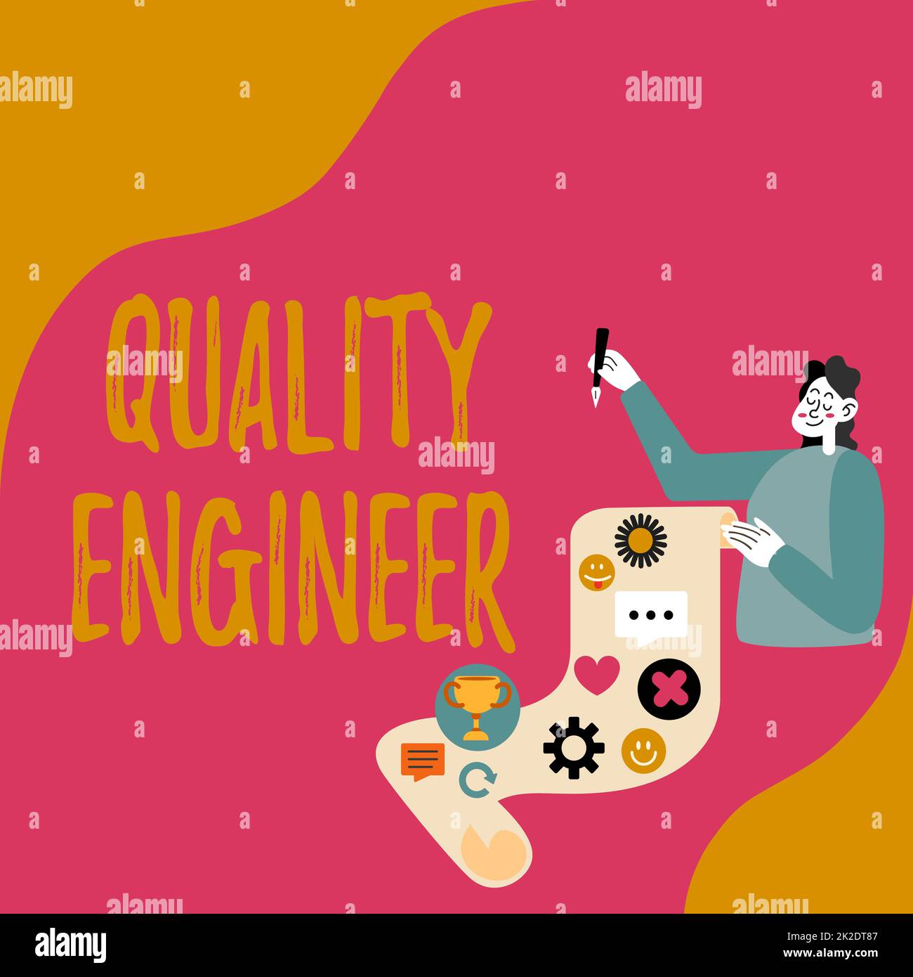 Conceptual display Quality Engineer. Word Written on ensure the overall ...