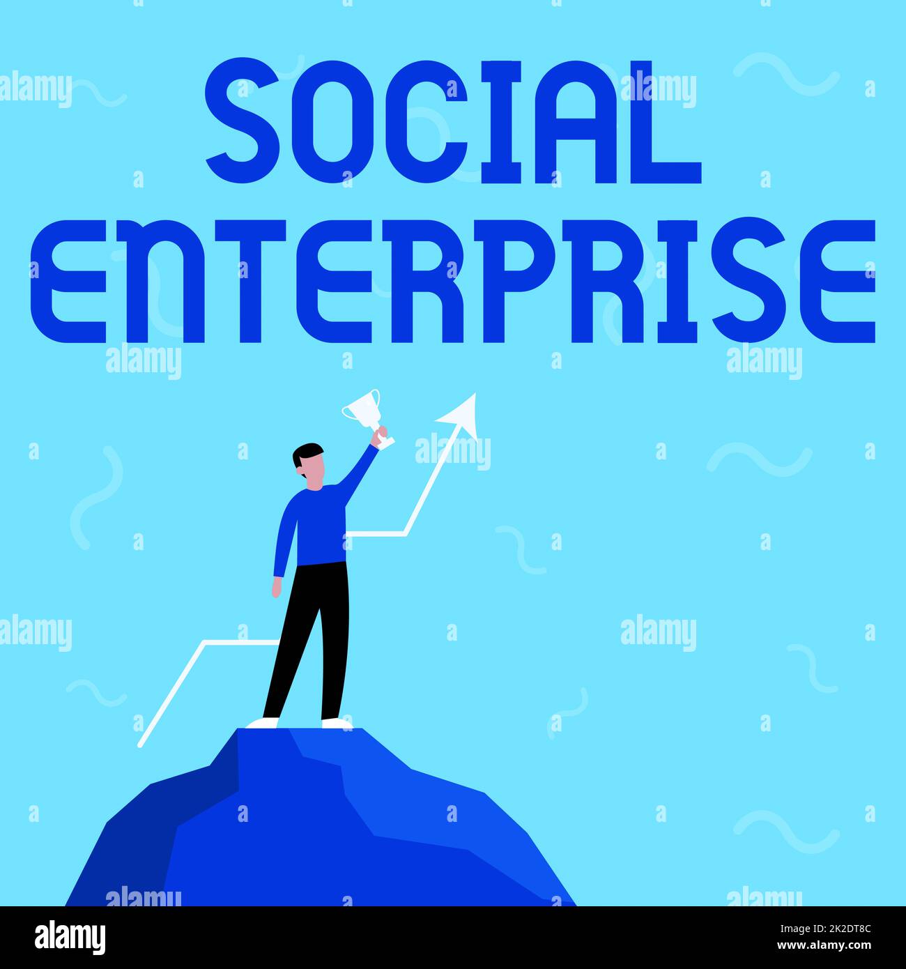 Text showing inspiration Social Enterprise. Business idea Business that ...