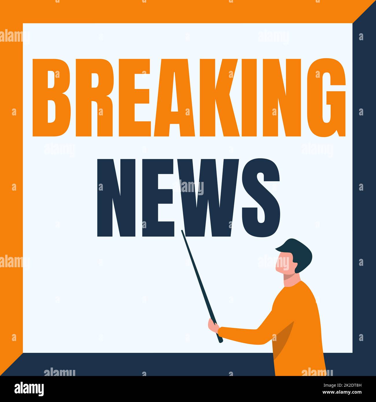 Hand writing sign Breaking News. Business idea Updated press report ...