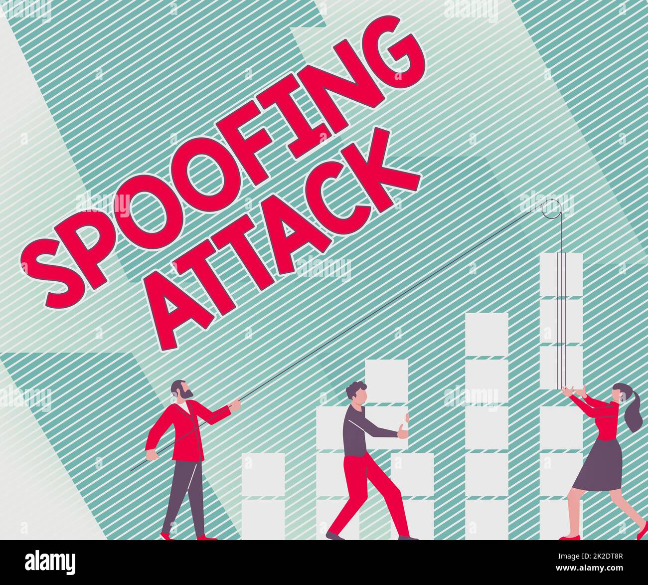 Writing displaying text Spoofing Attack. Business approach ...