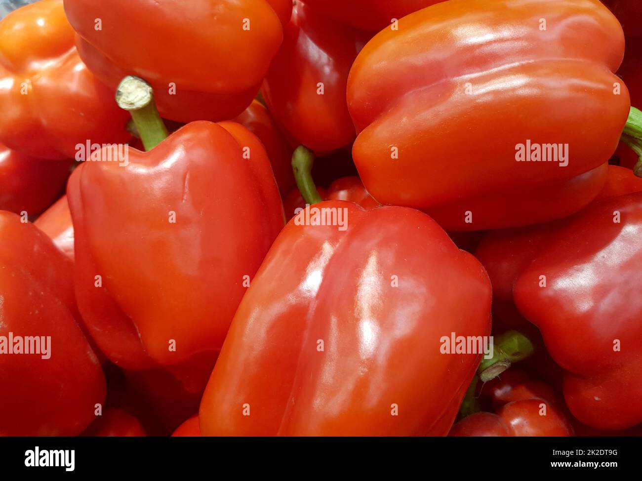 Food background of fresh red sweet pepper close-up, organic vegetable ...
