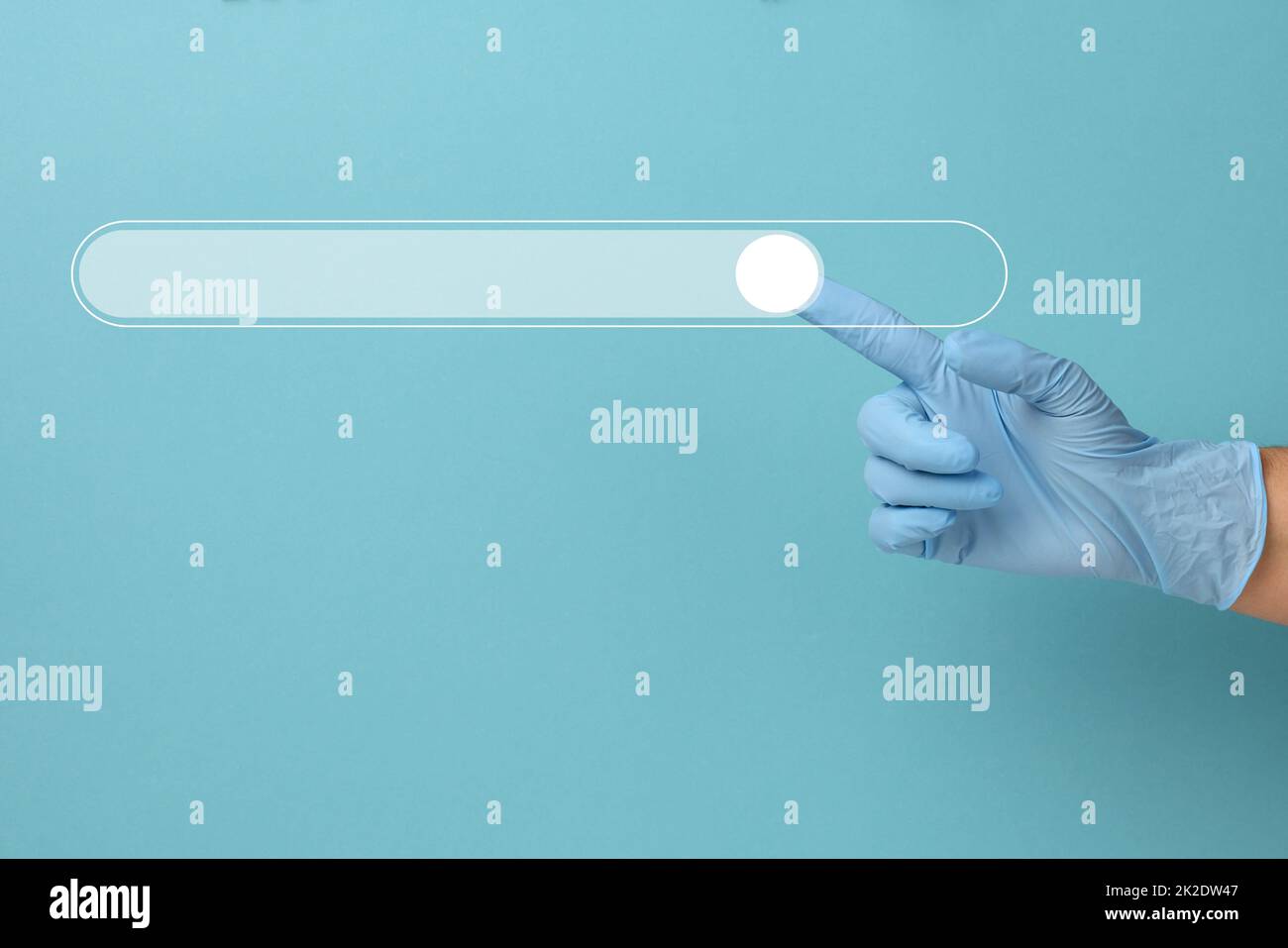 icon for searching and entering information and a hand in a blue ...