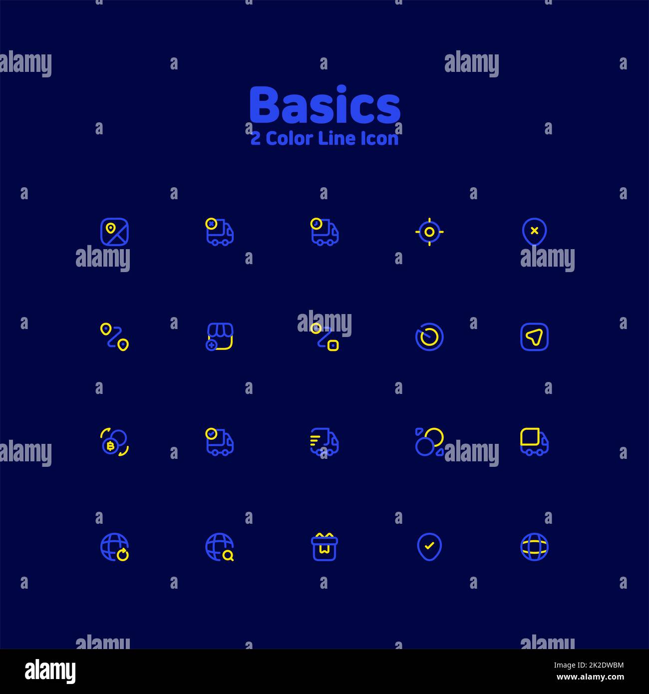 simple and minimal basic essential line icon set for UI UX web and mobile interface Stock Photo ...