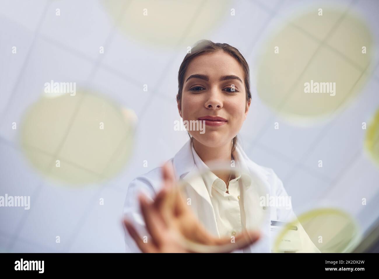 Uncovering the next major breakthroughs in science. Low angle shot of a ...