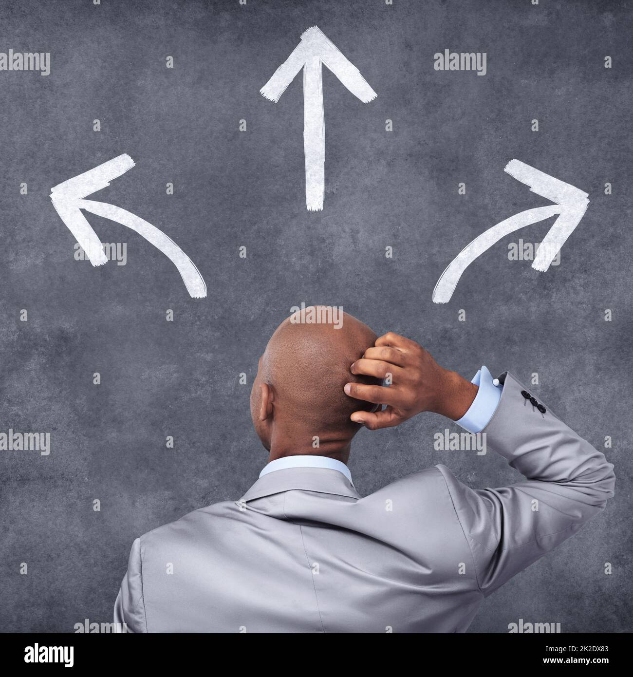 Make the right business choice. Conceptual shot of a businessman ...