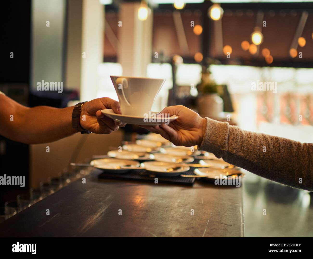 Employee server man male counter hi-res stock photography and images ...