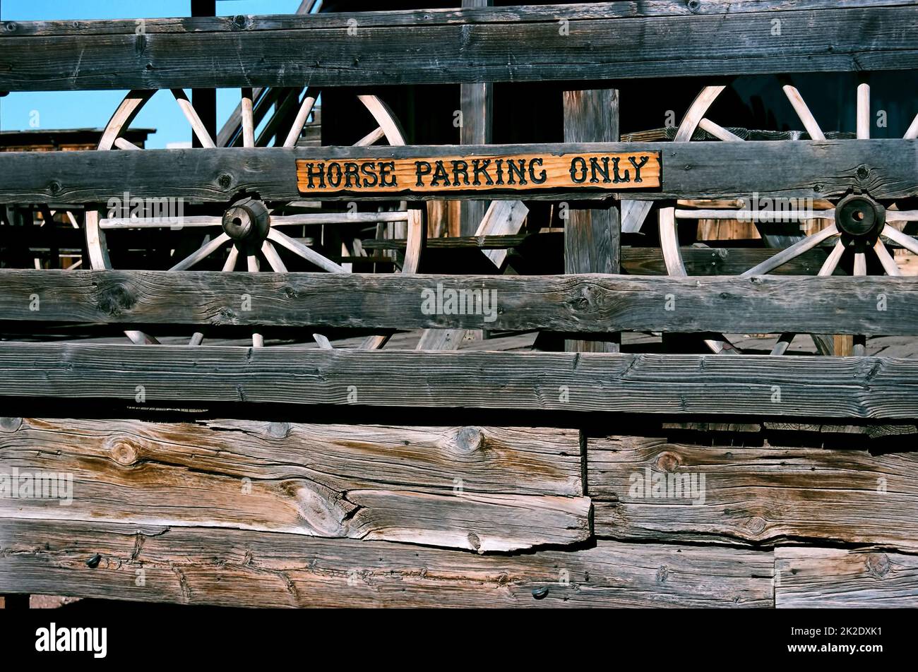 Horse Parking Only Stock Photo - Alamy