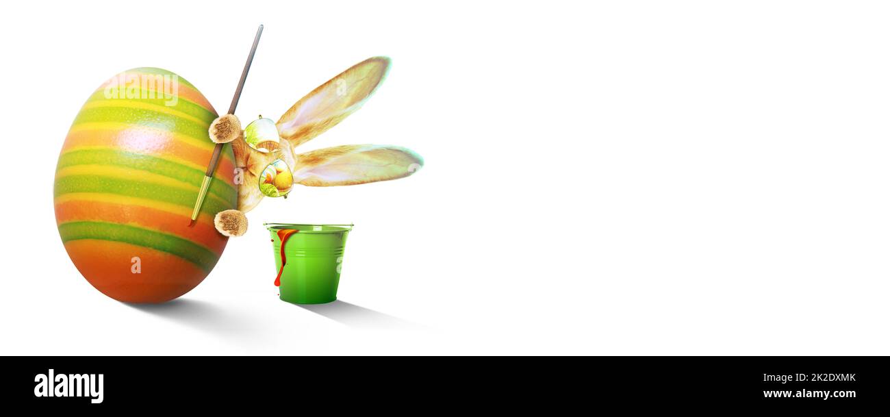 Funny Easter bunny. Happy Easter holiday concept Stock Photo - Alamy