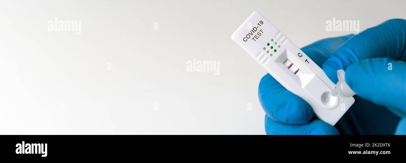 Positive test result by using rapid test device for COVID-19 Stock ...