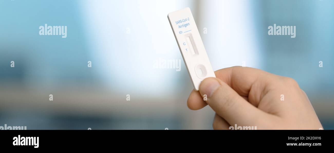 Corona virus antigen fast test. Lab card kit test for COVID-19 Stock ...