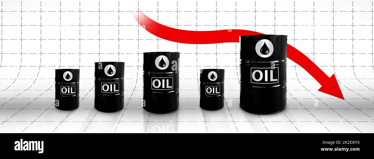 Oil industry concept with oil petrol barrel. 3D Illustration Stock ...