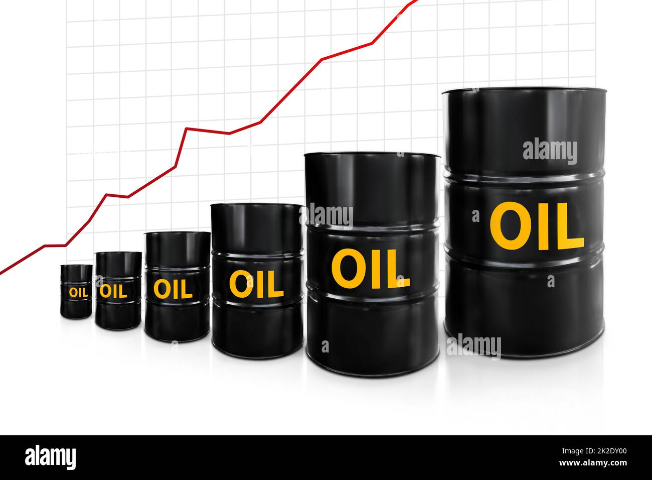 Oil industry concept with oil petrol barrel. 3D Illustration Stock ...