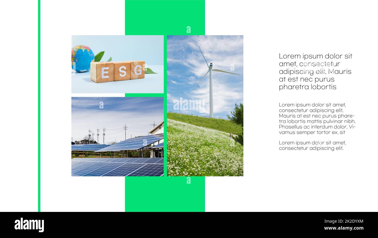 presentation template eco friendly theme vector layout Stock Photo - Alamy