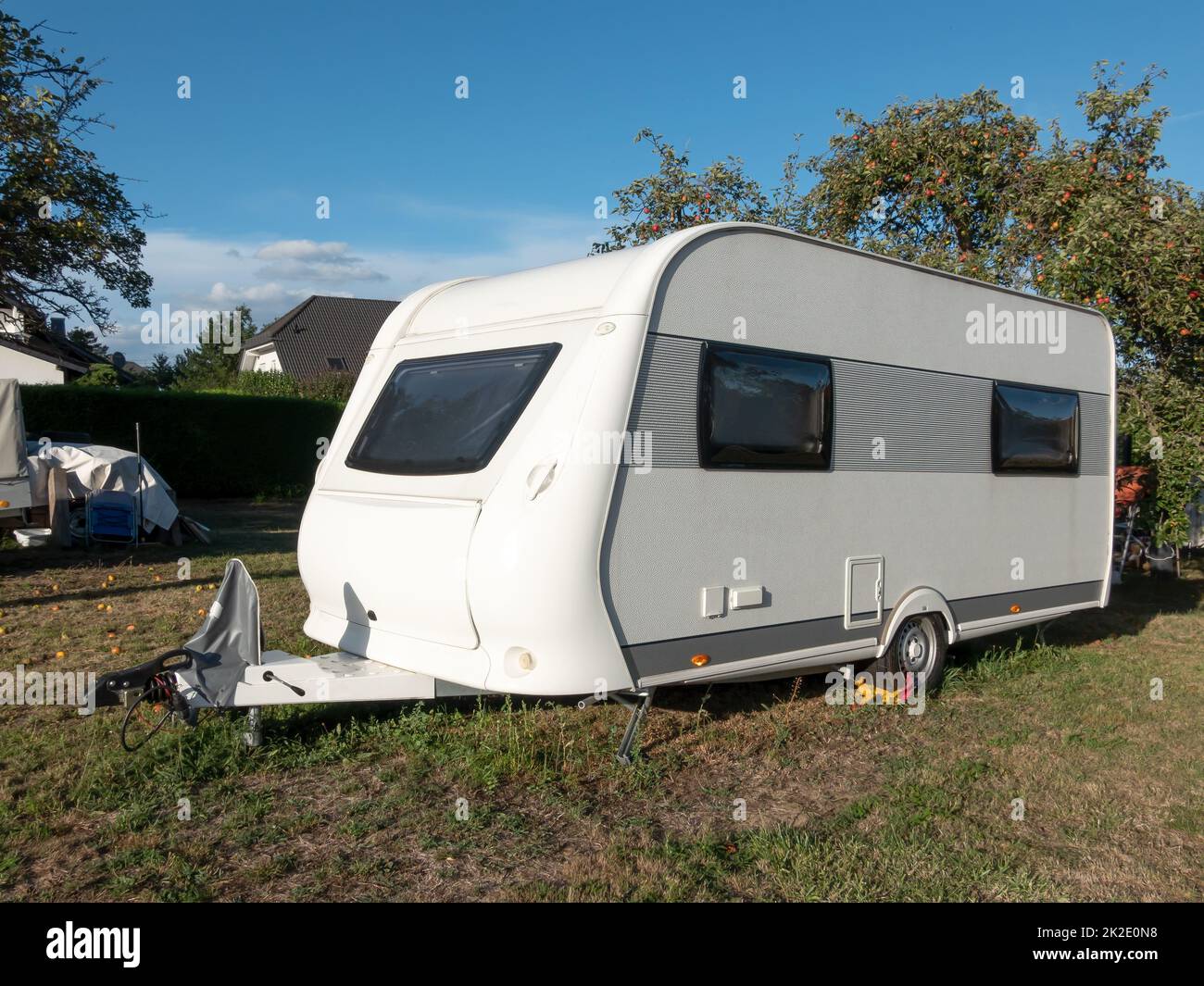 Caravan on a meadow hi-res stock photography and images - Alamy